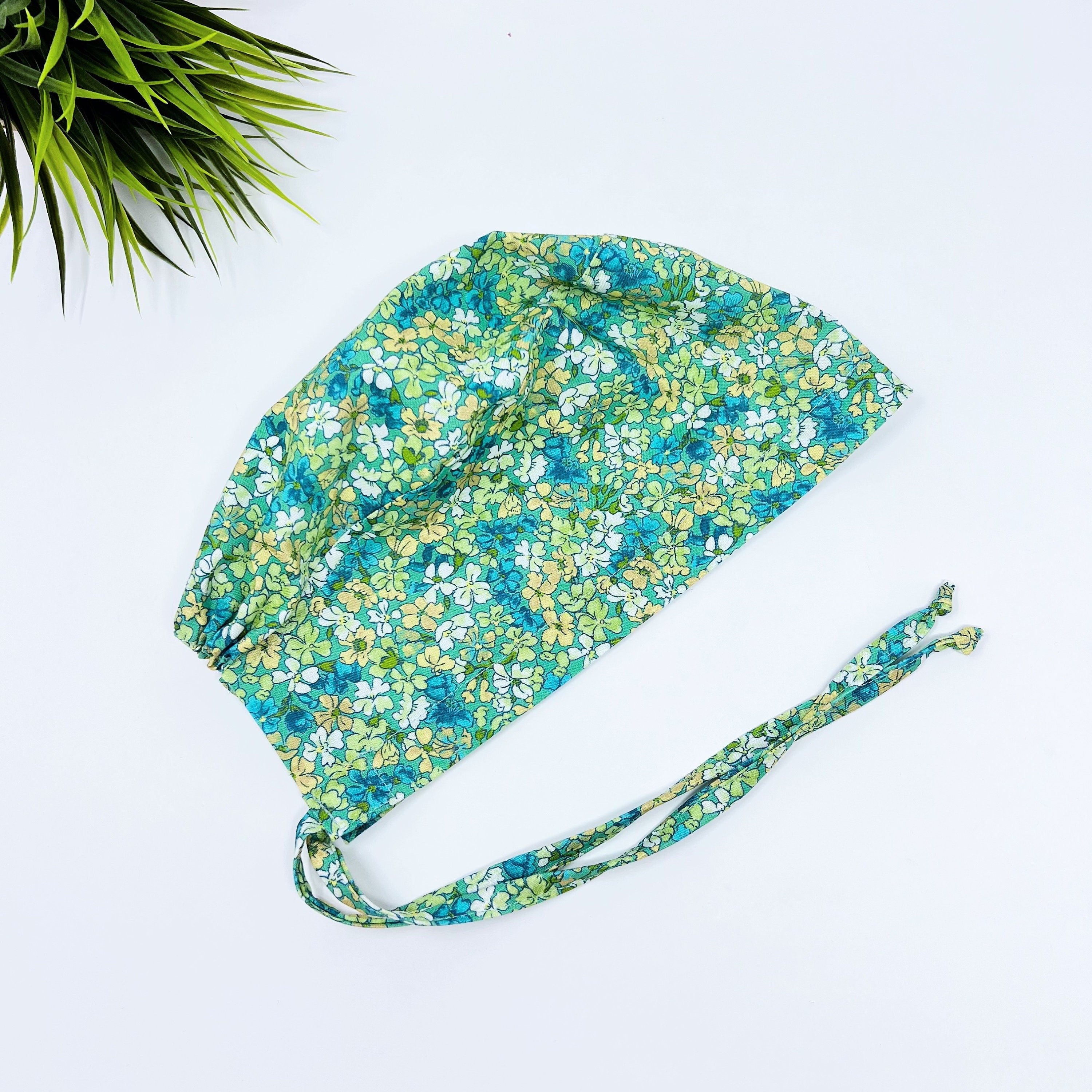 Aqua Flora regular surgical cap. Scrub caps for women and men ...